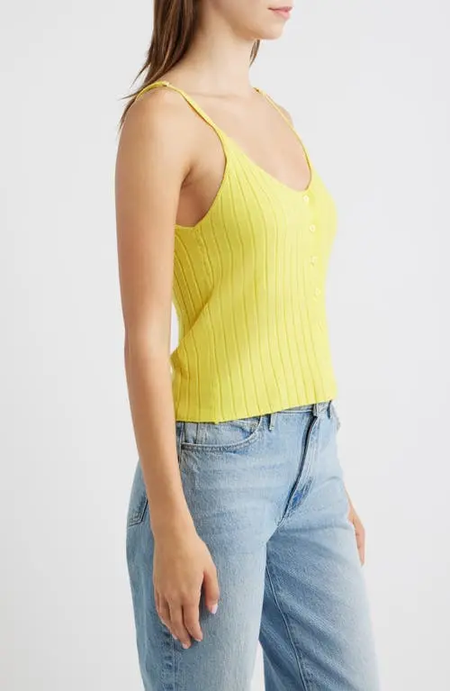 Deluc Vieste Rib Knit Camisole - Yellow