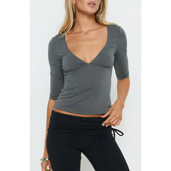 Princess Polly Back To Friends V-neck Top