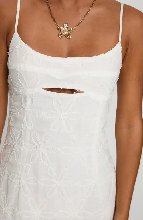 Princess Polly Powell Embroidered Cutout Minidress