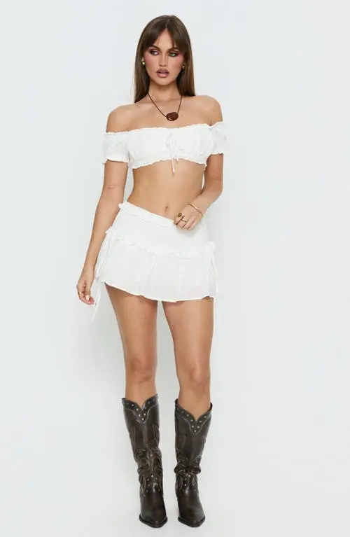 Princess Polly Corabel Smocked Waist Miniskort