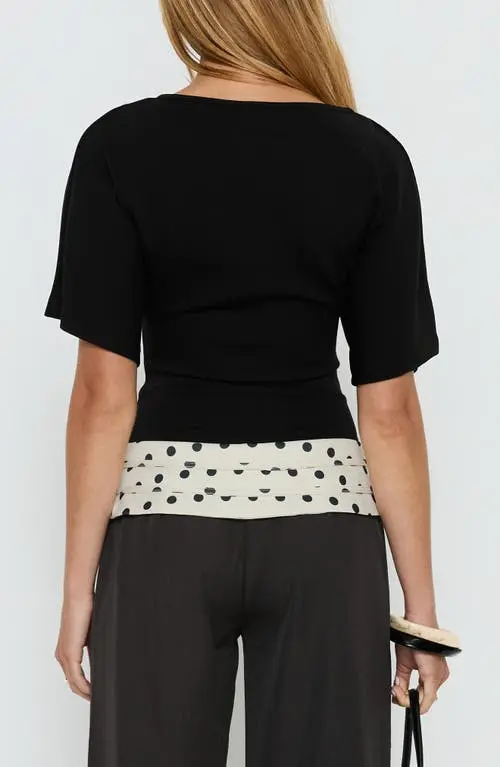 Princess Polly Arazia Contrast Hem Top