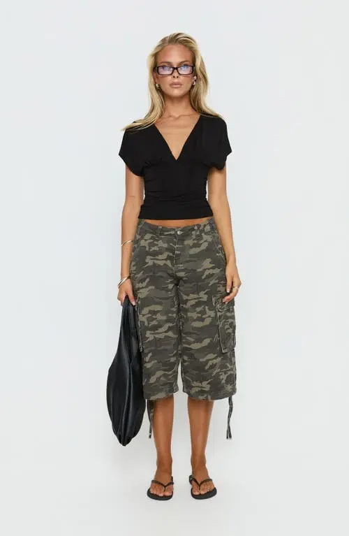 Princess Polly Hudsen Longline Cargo Shorts