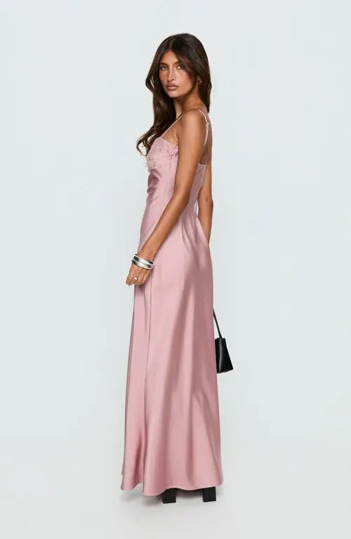 Princess Polly Engracia Sequin Sleeveless Satin Gown