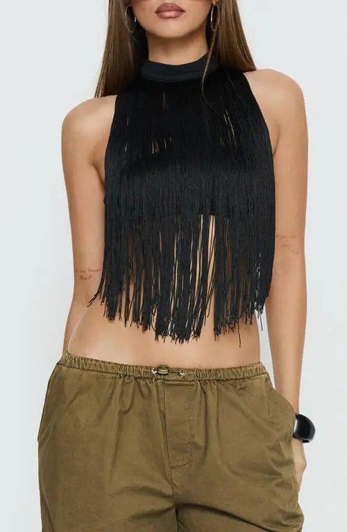 Princess Polly Zephyrine Fringe Halter Neck Bralette