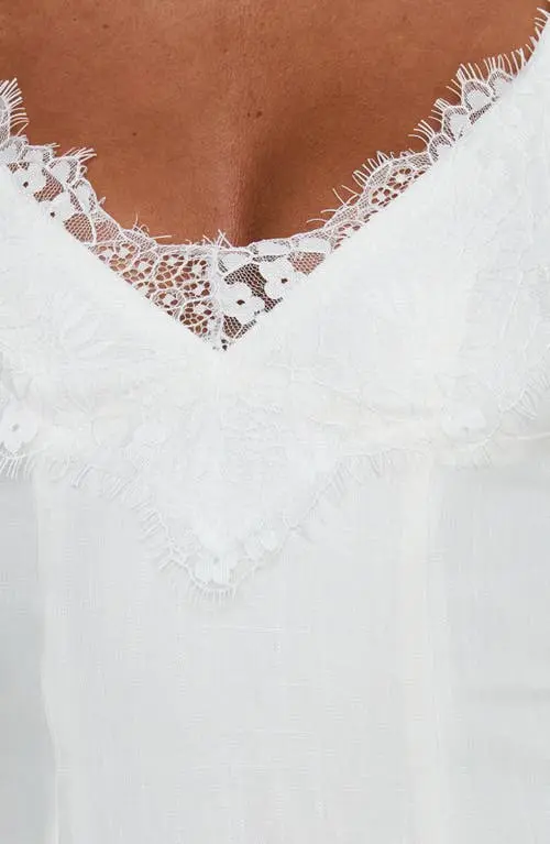 Princess Polly Lace Trim V-neck Mini Dress