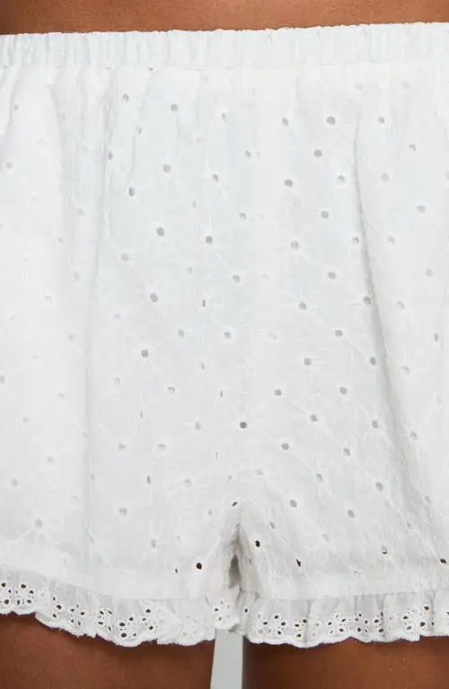 Princess Polly Midnight Sugar Eyelet Frilled Shorts