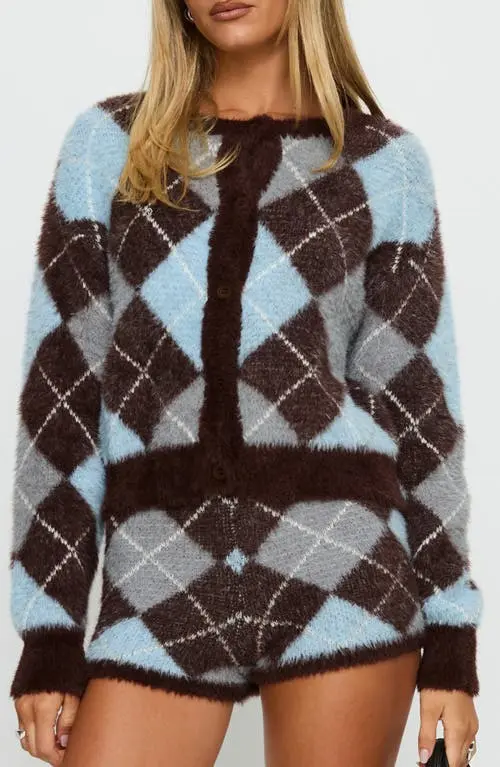 Princess Polly Kenlea Argyle Cardigan
