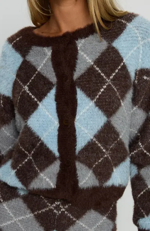 Princess Polly Kenlea Argyle Cardigan