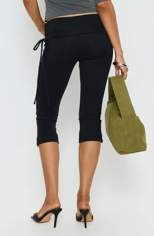 Princess Polly Capri Pants With Channeled Waistband And Side Ties
