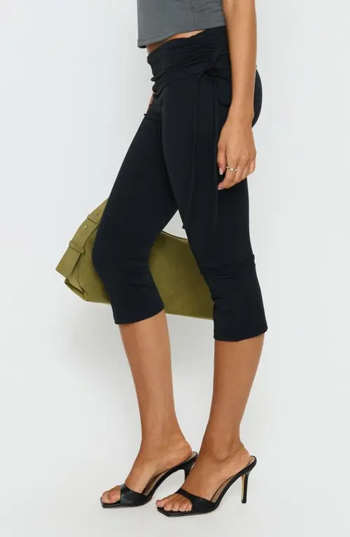 Princess Polly Capri Pants With Channeled Waistband And Side Ties