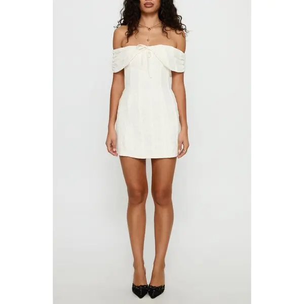 Princess Polly Colettie Off-the-shoulder Minidress