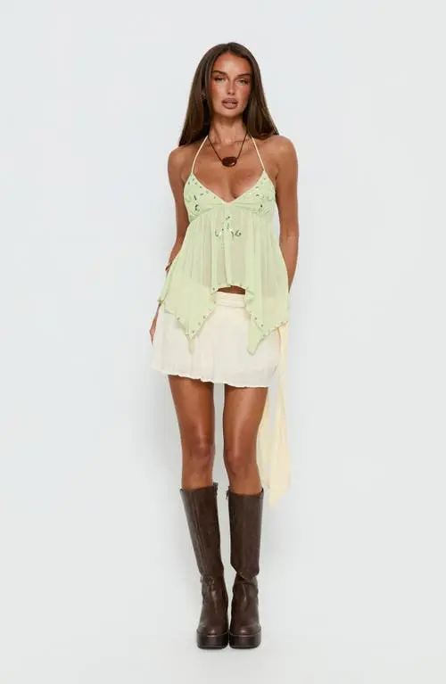 Princess Polly Beaded Asymmetrical Halter Top