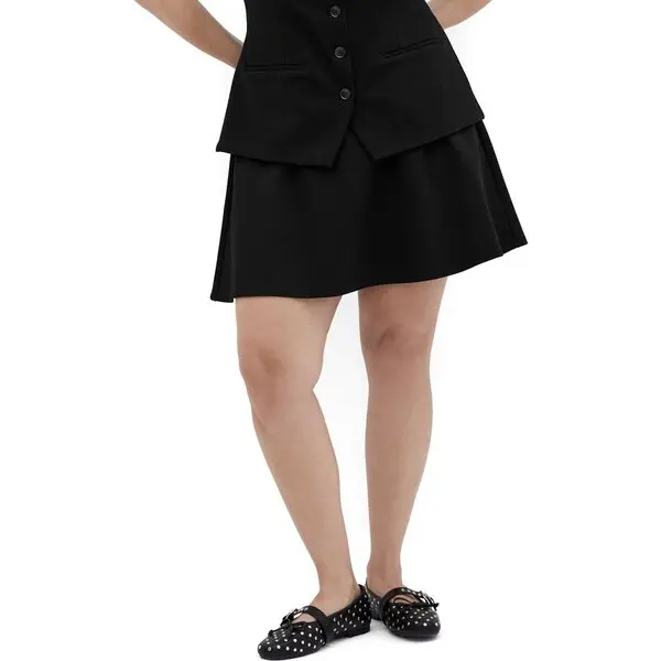City Chic Peyton A-line Stretch Ponte Mini Skirt