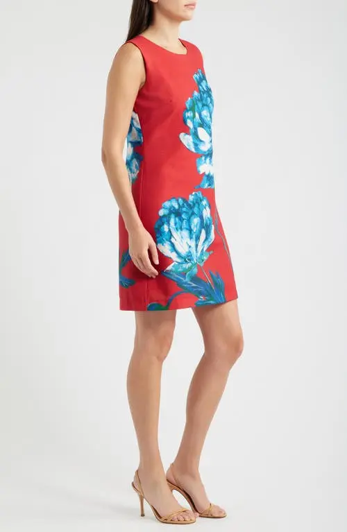 TAHARI ASL Sleeveless Floral Sheath Dress