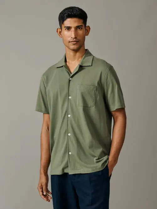 AUBIN Aldwin Jersey Shirt - Khaki