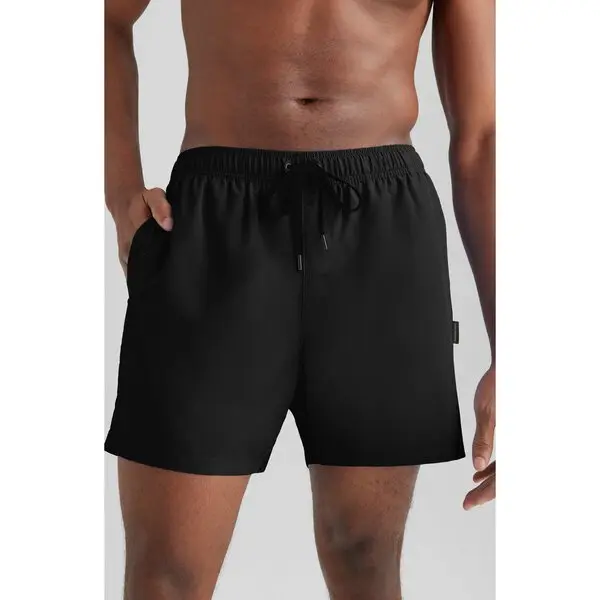 Tommy John Classic Upf 50+ Swim Trunks - Black