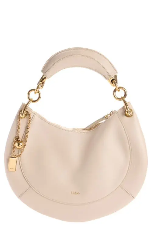 Chloé Calfskin Banana Hobo Bag - Milk
