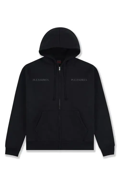 PLEASURES Spine Zip Hoodie - Black