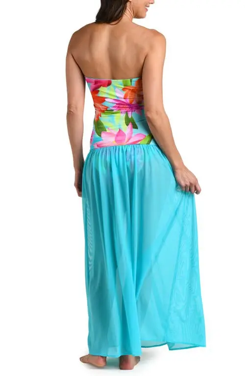 La Blanca Strapless Drop Waist Maxi Dress