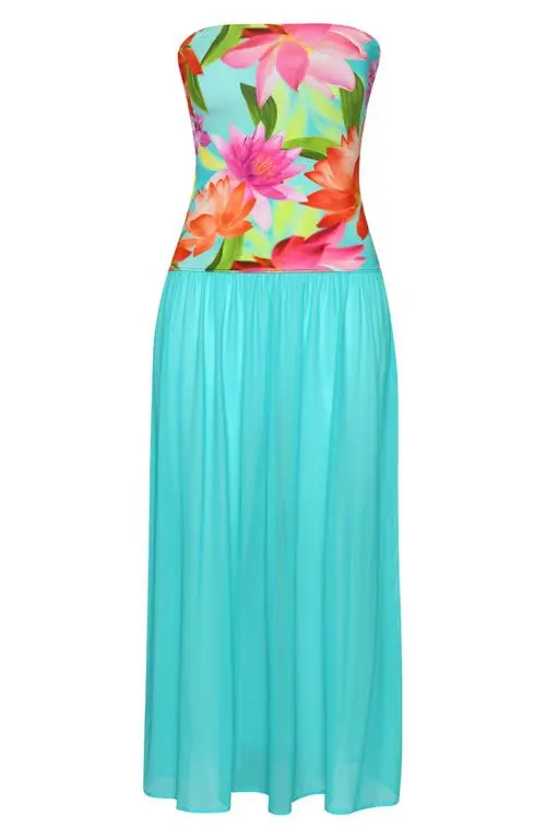 La Blanca Strapless Drop Waist Maxi Dress