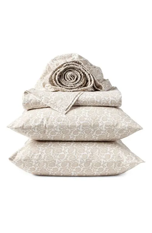 COYUCHI Print Organic Cotton Percale Sheet Set - Shell Robles
