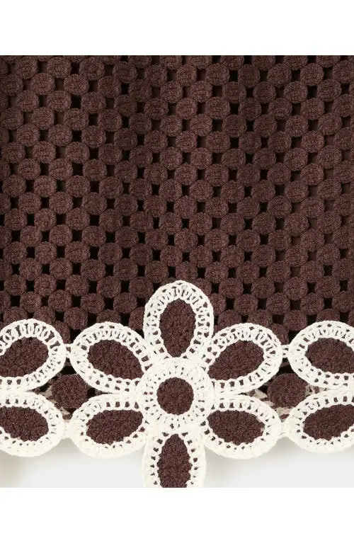 Mango Floral Crochet Stitch Miniskirt