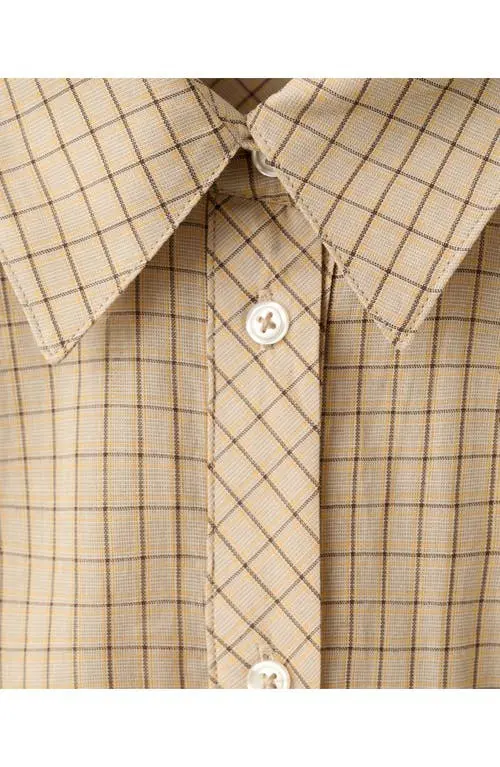 Mango Checkered Cotton Button-up Shirt