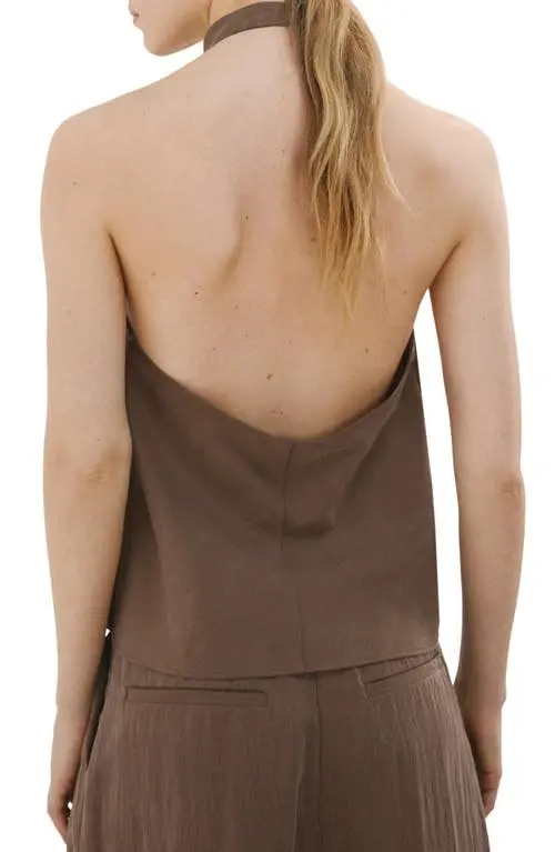Mango Cowl Halter Neck Sleeveless Top