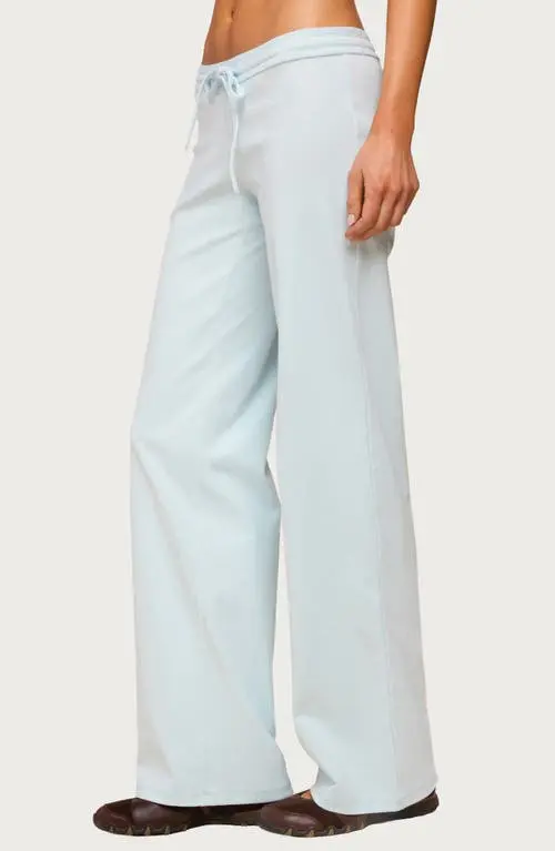 EDIKTED Claudia Stretch Cotton Straight Leg Drawstring Pants