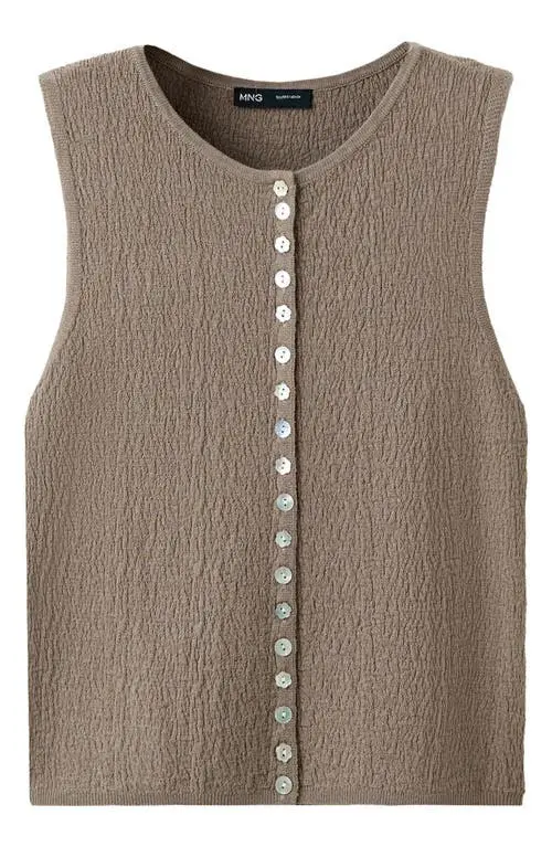 Mango Contrast Button-up Tank