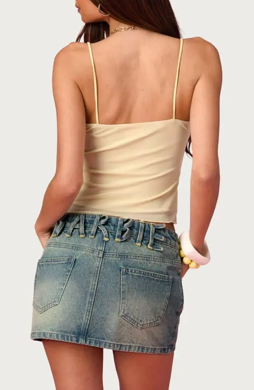 EDIKTED X Barbie® Sequin Beaded Mesh Camisole