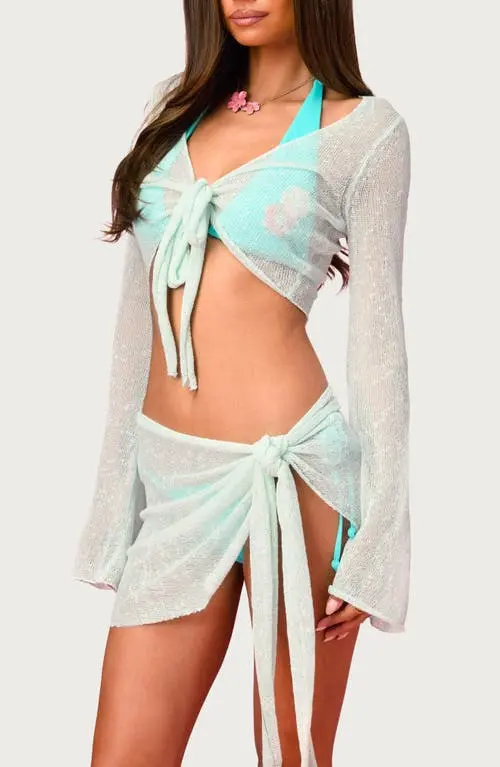EDIKTED X Barbie™ Island Tie Front Cover-up