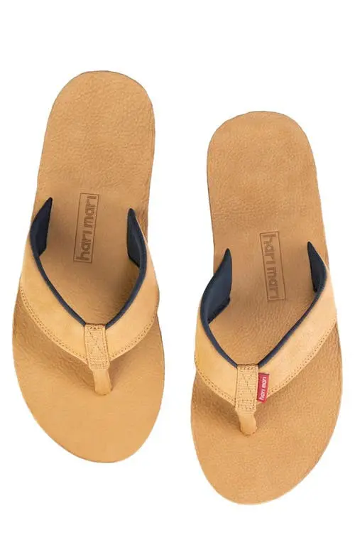 HARI MARI Pier Ii Leather Flip Flops - Tan