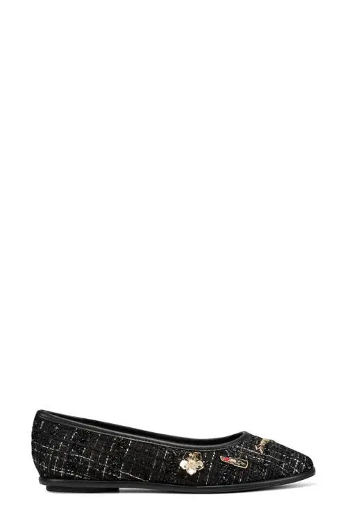 Karl Lagerfeld Paris Vadelle Tweed Ballet Flat - Black