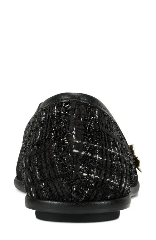 Karl Lagerfeld Paris Vadelle Tweed Ballet Flat - Black