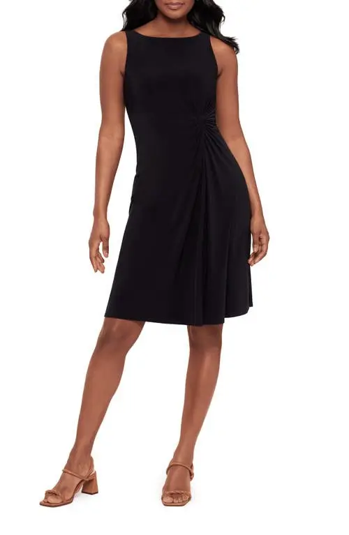 Miraclesuit Remi Side Gathered Stretch Jersey Boatneck Dress