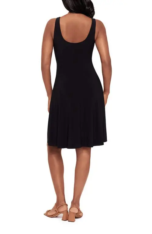 Miraclesuit Remi Side Gathered Stretch Jersey Boatneck Dress