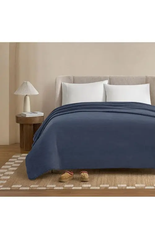 UGG Whitecap Fleece Bed Blanket - Denim