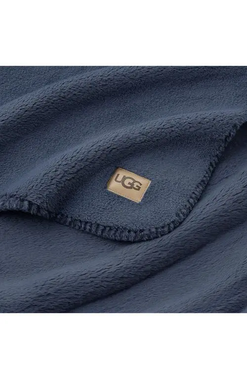 UGG Whitecap Fleece Bed Blanket - Denim