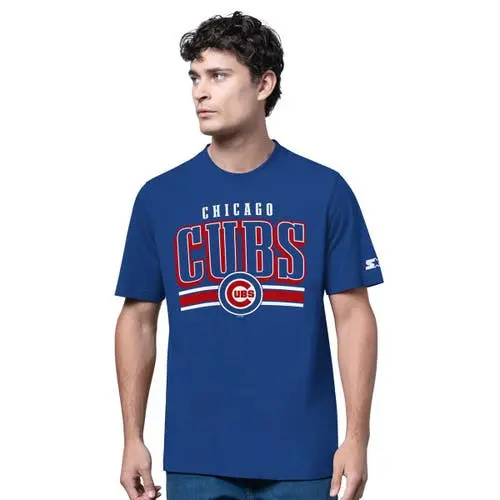 STARTER Heather Gray/ Chicago Cubs Two-pack Long Sleeve & Short Sleeve T-shirt Set