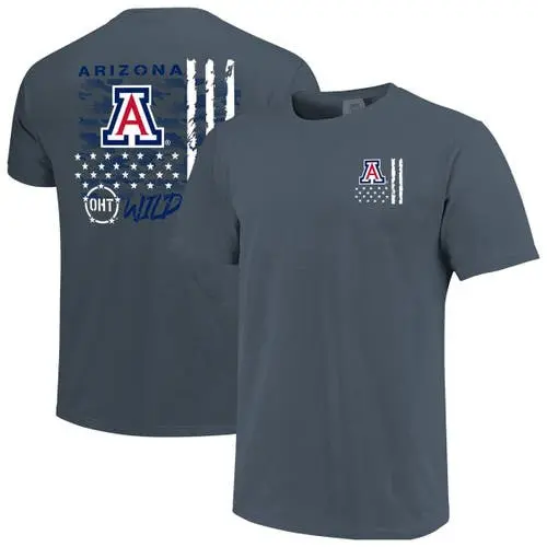 IMAGE ONE Arizona Wildcats Comfort Colors Oht Camo Overlay T-shirt - Navy