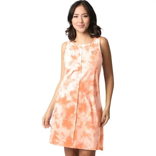 MARGARITAVILLE Philadelphia Flyers Clouds Tie-dye Dress - Orange