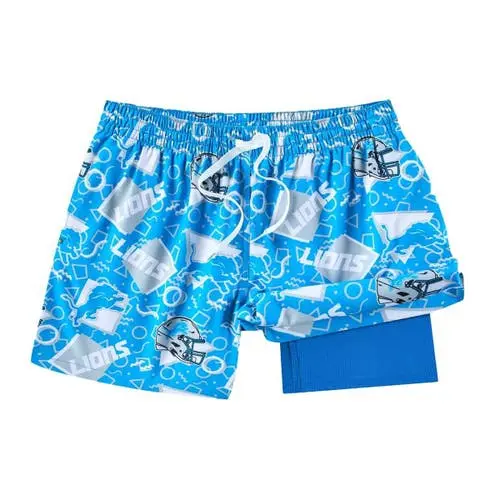 CHUBBIES Detroit Lions Classic Lined Swim Trunks - Blue