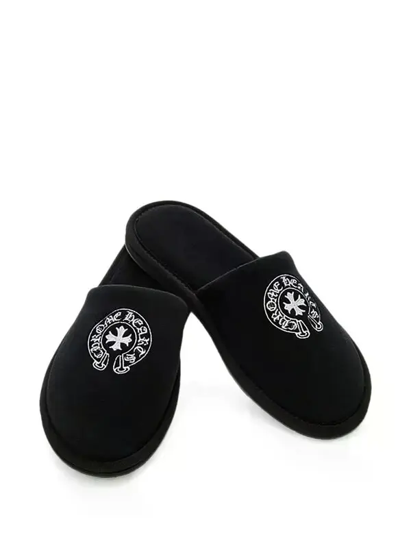 Chrome Hearts Embroidered Slip-on Slippers