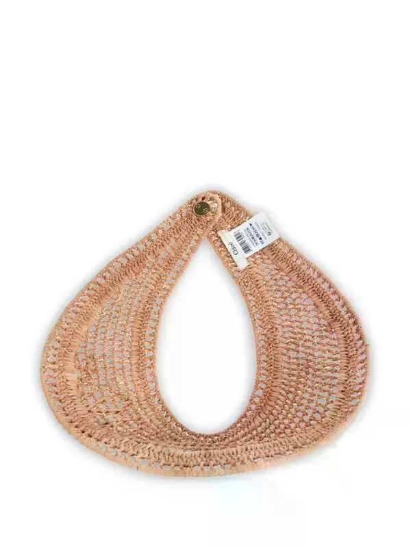 Chloé Raffia Visor With Embroidered Logo