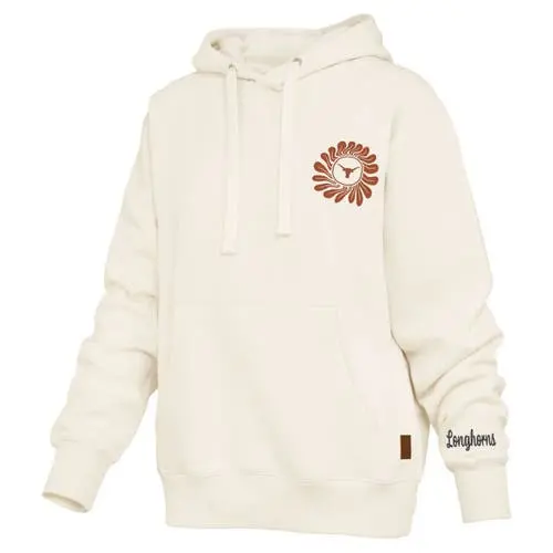 PRESSBOX Texas Longhorns Elena Janise Embroidered Floral Hoodie
