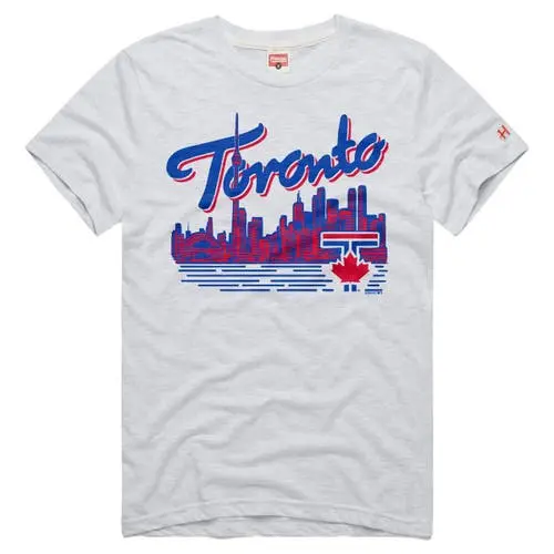 HOMAGE Toronto Blue Jays Tri-blend Hyperlocal T-shirt - Ash