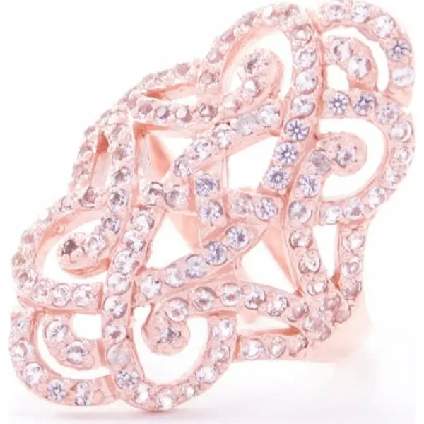 SEVEN SAINTS Infinite Love Pave Adjustable Ring - Rose