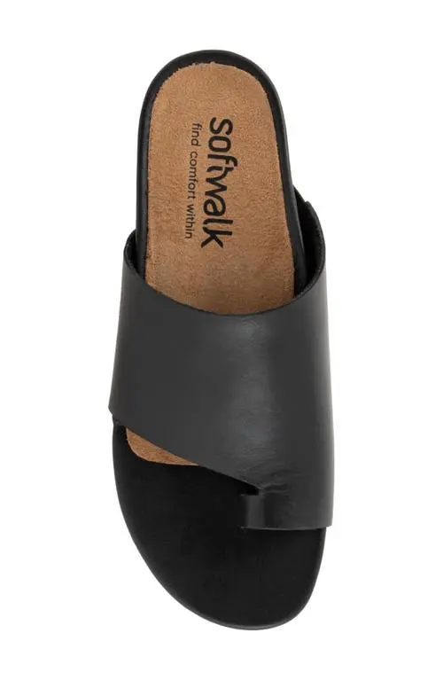 Softwalk Corsica 2.0 Toe Loop Sandal - Black