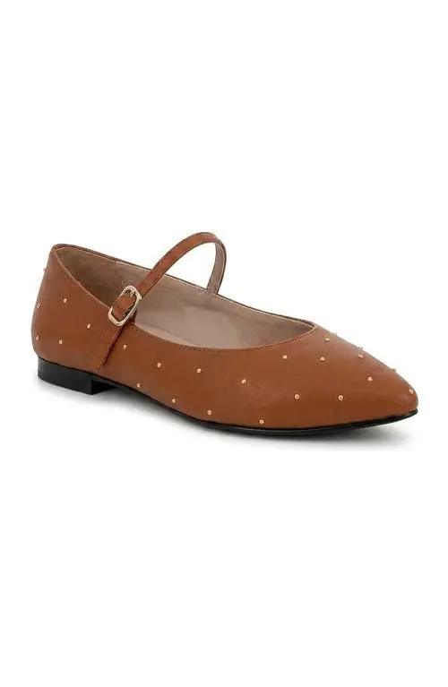MENINA STEP Clara Espadrille With Stud Embellishments - Tan
